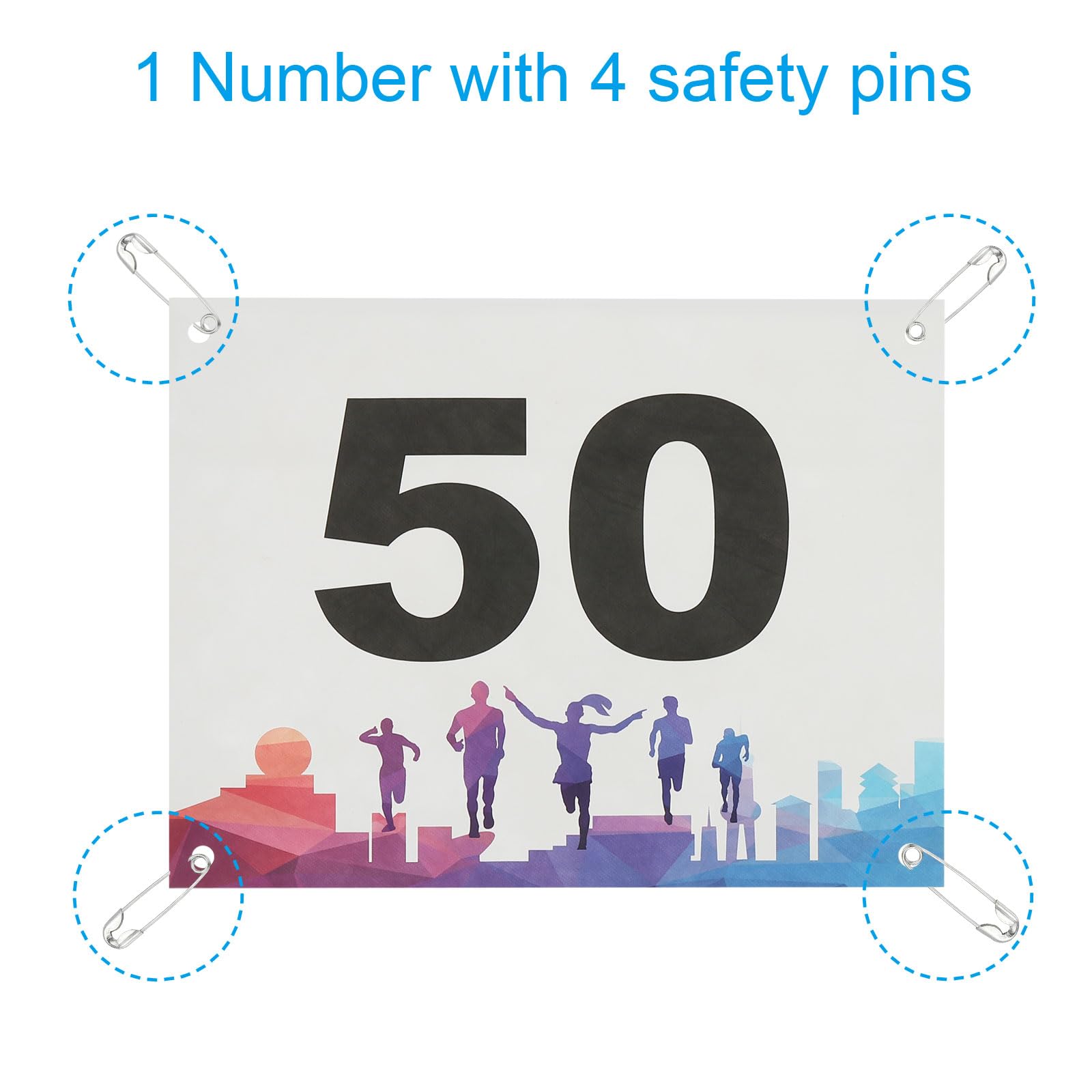 Bib Pins For Runners PATIKIL Tearproof Running Bib Numbers 1-400 – 7x6 ...