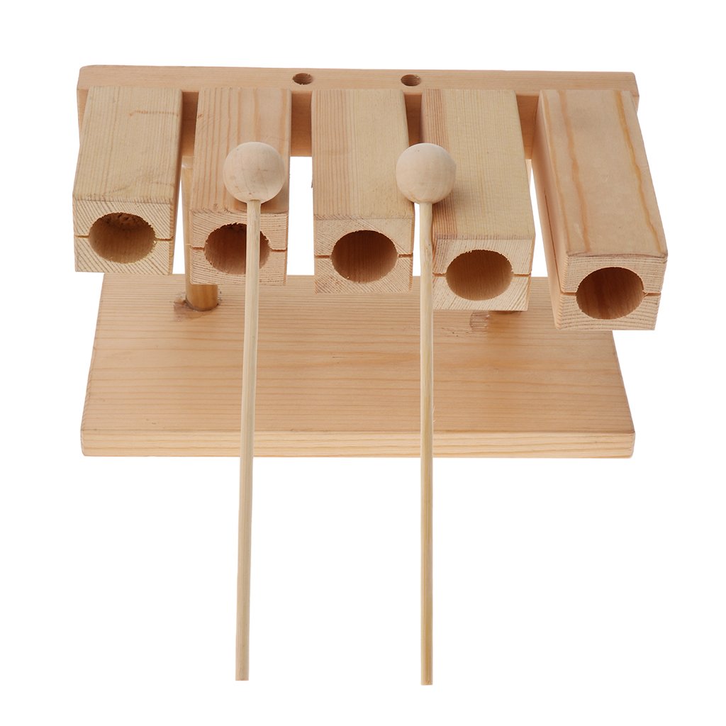Buy C2K Wooden Five-Tone Block Xylophone with Beater for Kids ...