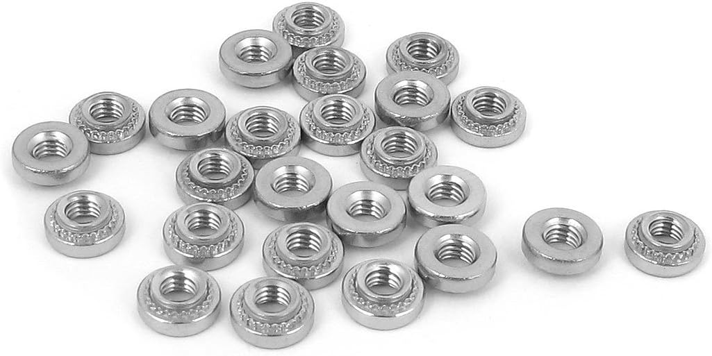 uxcell 1mm Thin Plates M3 Self Clinching Rivet Nut Fastener 25pcs ...