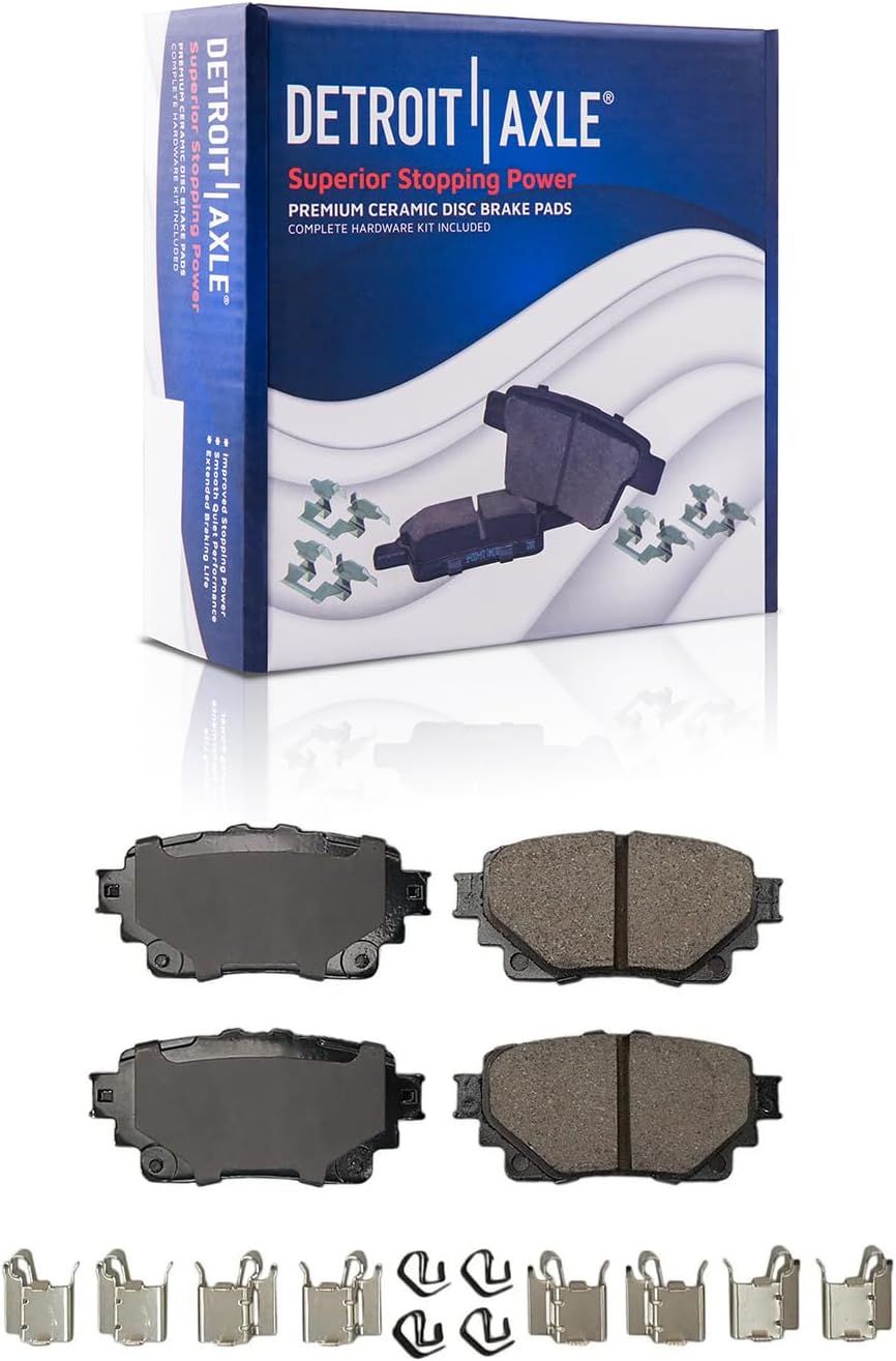 Amazon.com: Detroit Axle - Rear Brake Pads for Toyota 2019 2020 2021 2022 2023 Corolla ...
