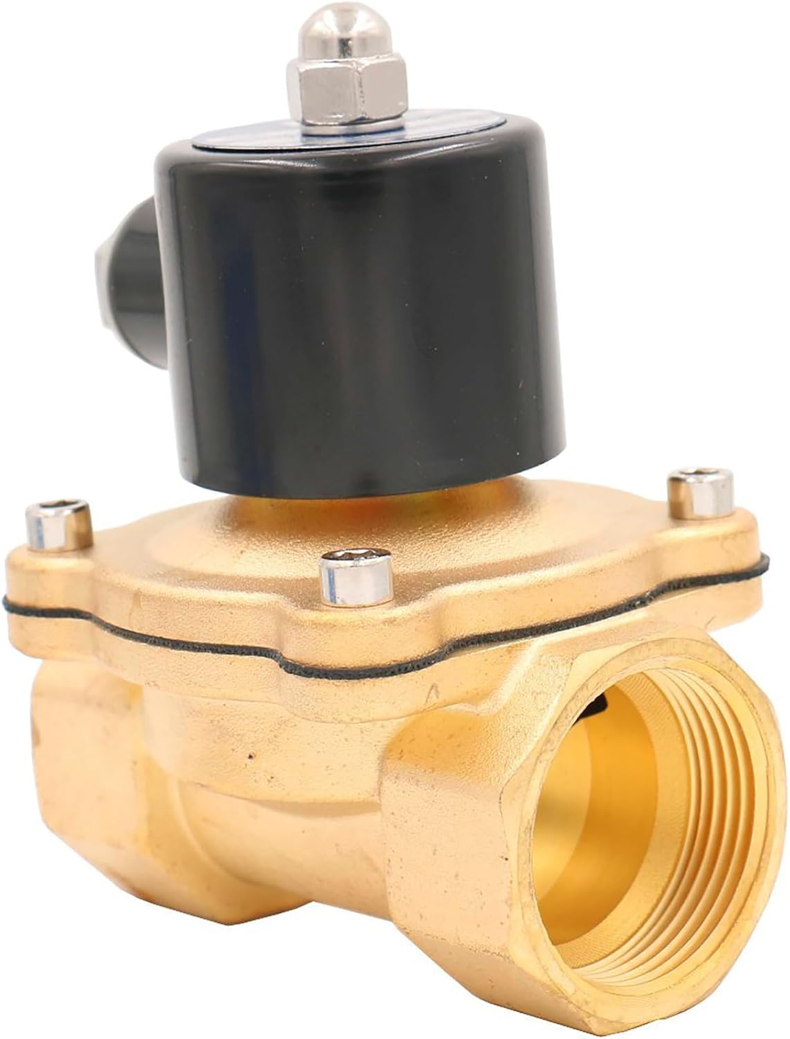 Amazon.com: Baomain 1-1/4 inch DC 24V Brass Electric Solenoid Valve ...