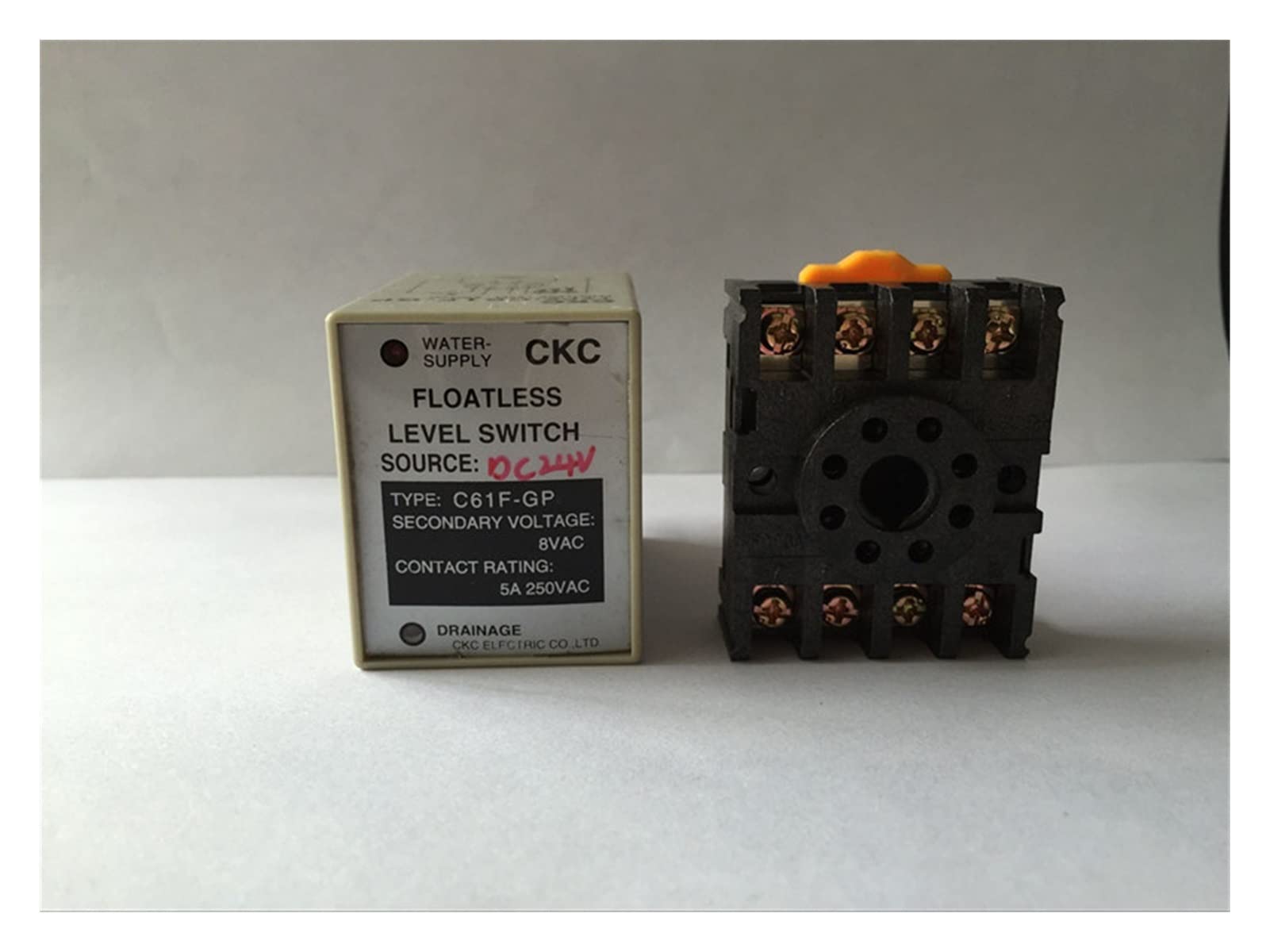 Buy AGOUNOD relay C61F-GP 24VDC floatless level switch/relay with ...