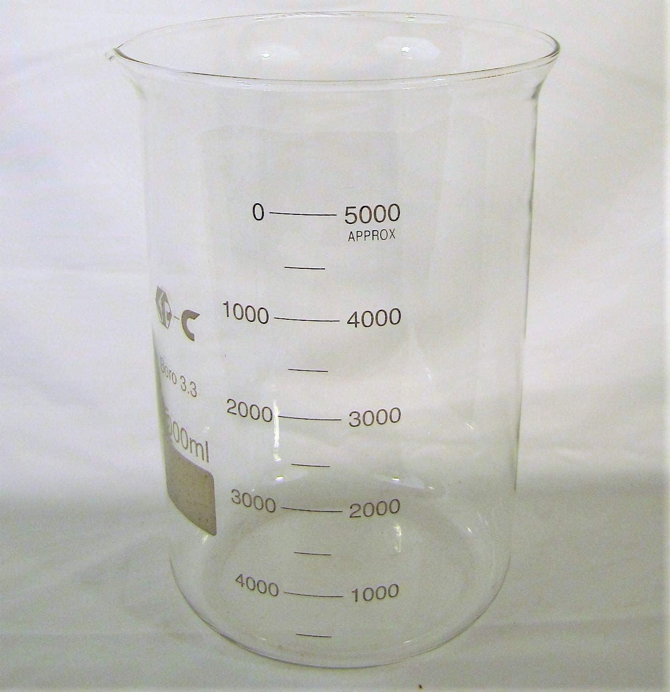 Amazon.com: Glass Beaker, Measuring Cup, 5000 Ml (5l), Graduated ...