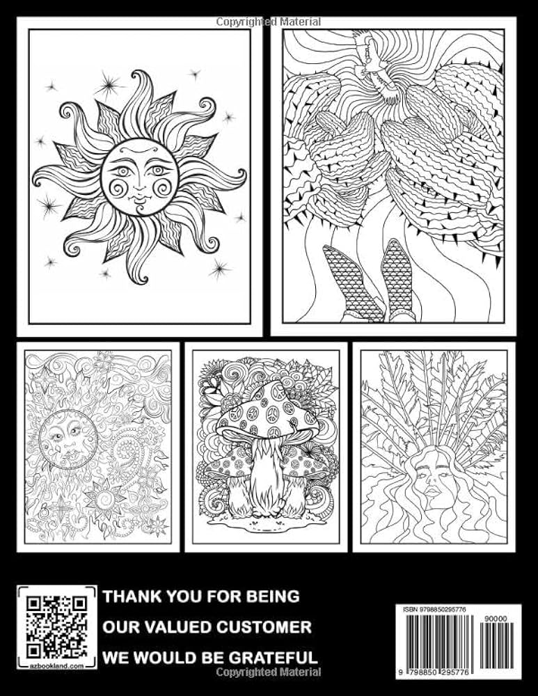 hippie printable coloring pages