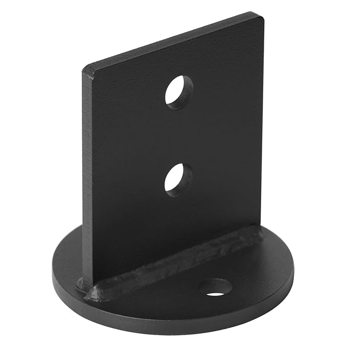 2Pcs Black Powder-Coated Concealed Post Base for 4x4 Post, 6mm ...