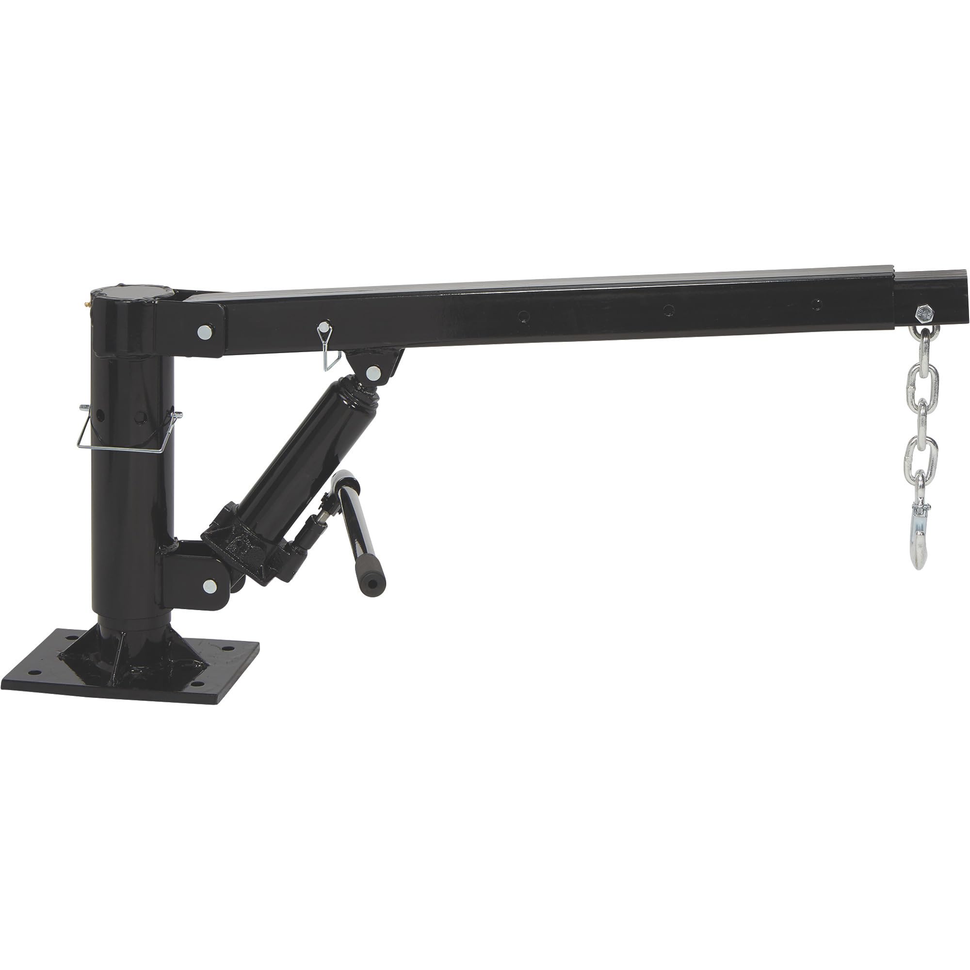 Jib Crane Hydraulic Pickup Truck Crane With Hand Winch Hitch Mounted