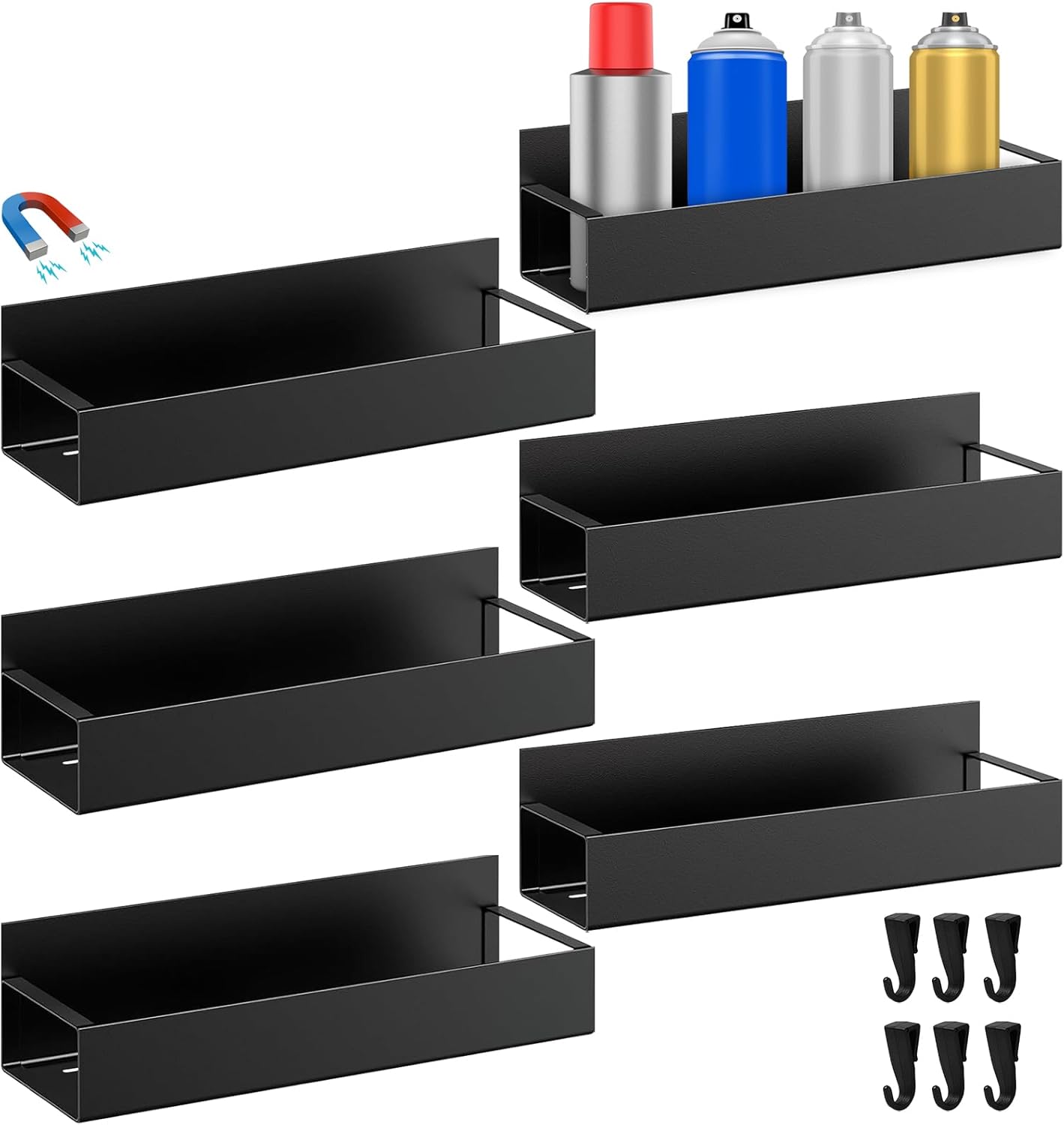 Amazon.com: 6 Pcs Magnetic Spray Can Holder, Magnet Toolbox Holder ...