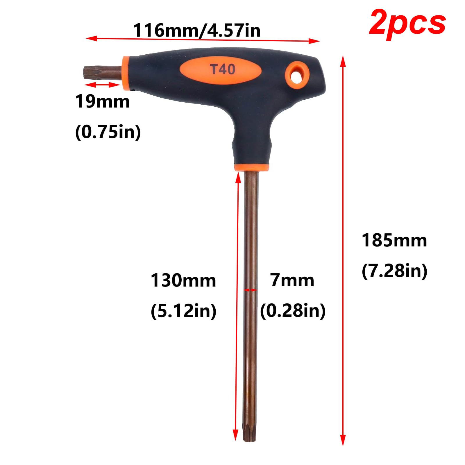 Snapklik.com : T40 Torx Screwdriver,Anti Tamper Proof Torx Key,S2 Steel ...