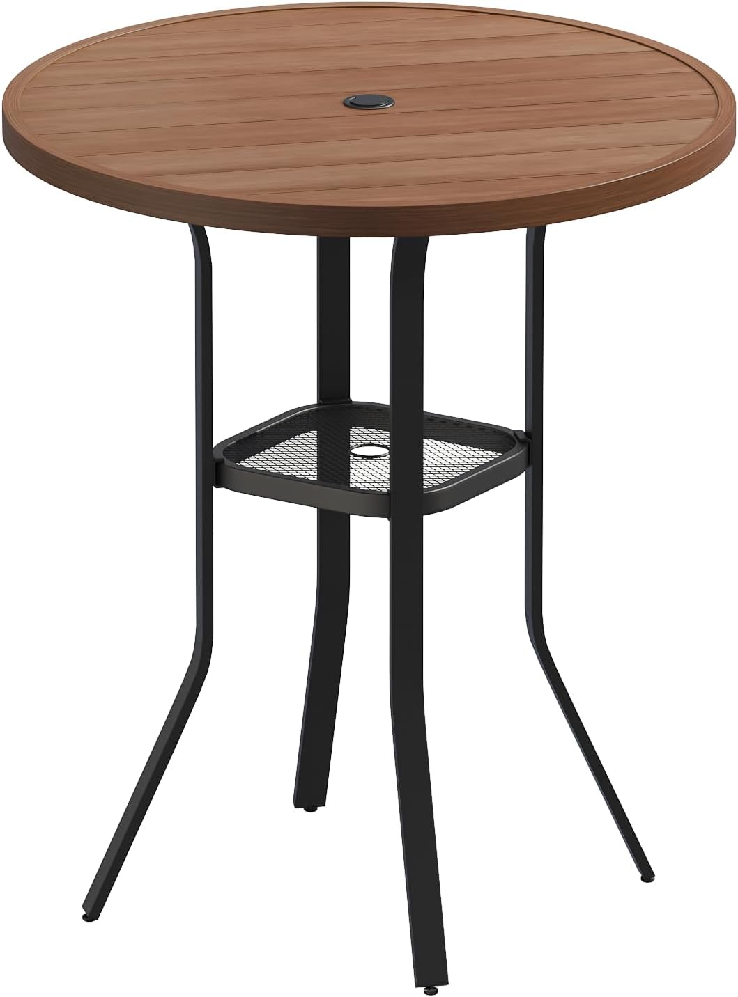 Amazon.com: VICLLAX 35.5" Round Outdoor Bar Table, Bar Height Patio ...
