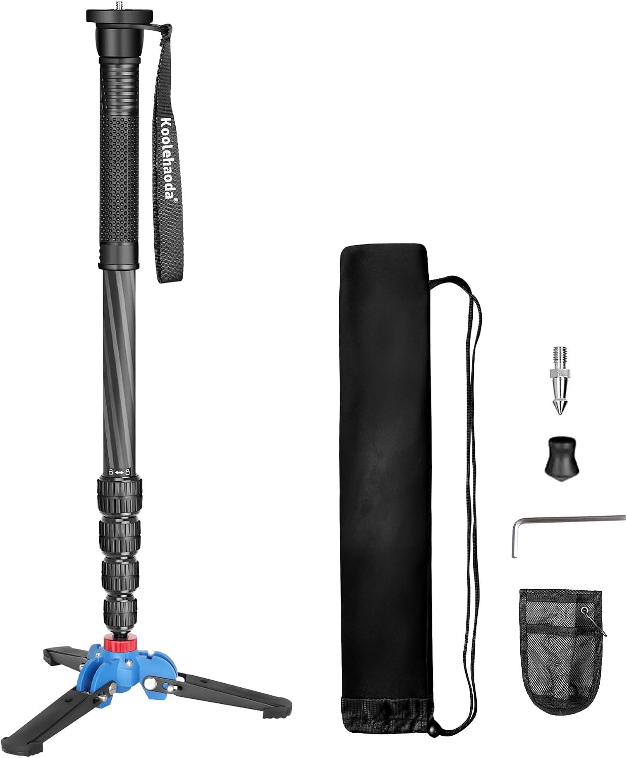Amazon.com : Koolehaoda Camera Monopod Carbon Fiber with Tripod Support ...