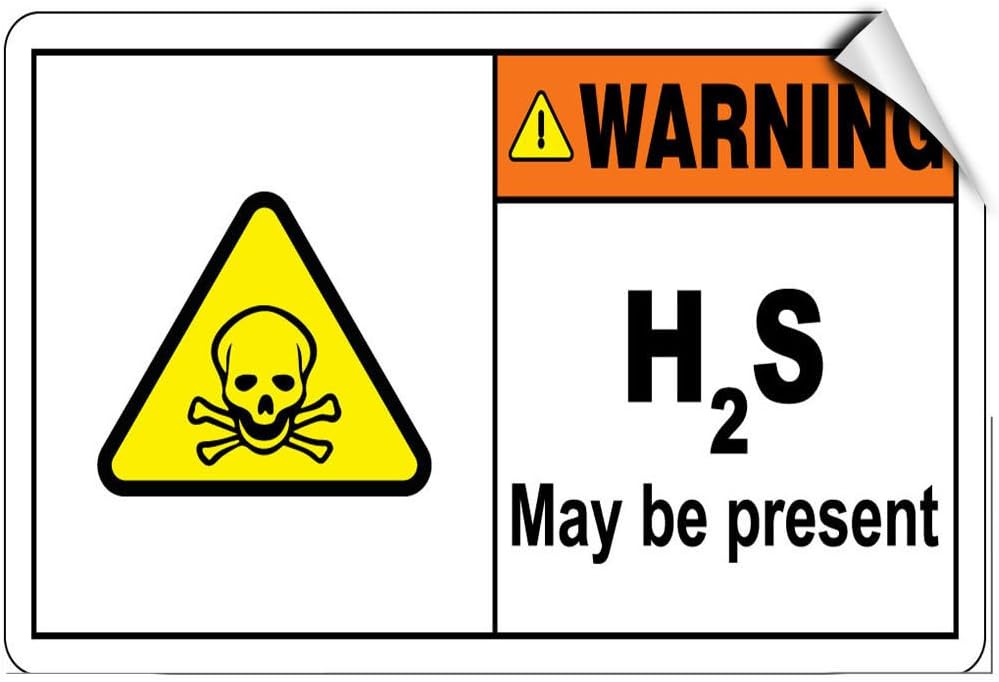 Amazon.com: H2S May Be Present Hazard Hazard Labels Label Decal Sticker ...