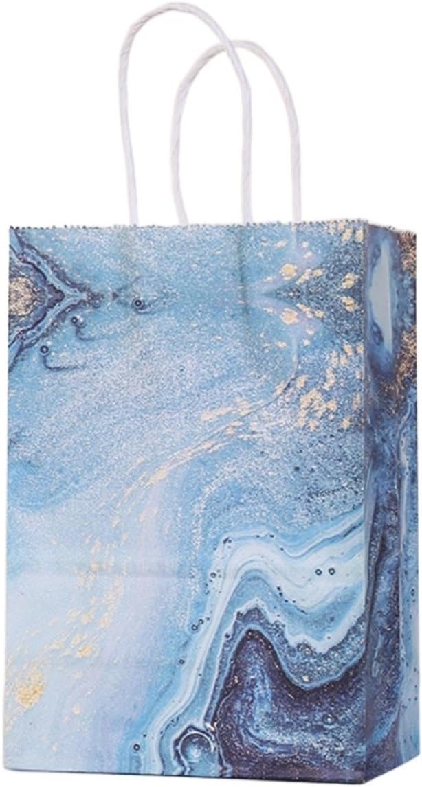 Amazon.com: WaWayu 5Pcs Marble Design Paper Gift Bag with Handle ...