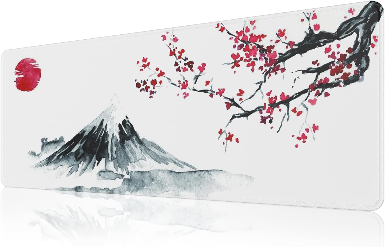 EFISH Japanese Cherry Blossom White Mouse Mat - Extra Large (31.5 x 11. ...