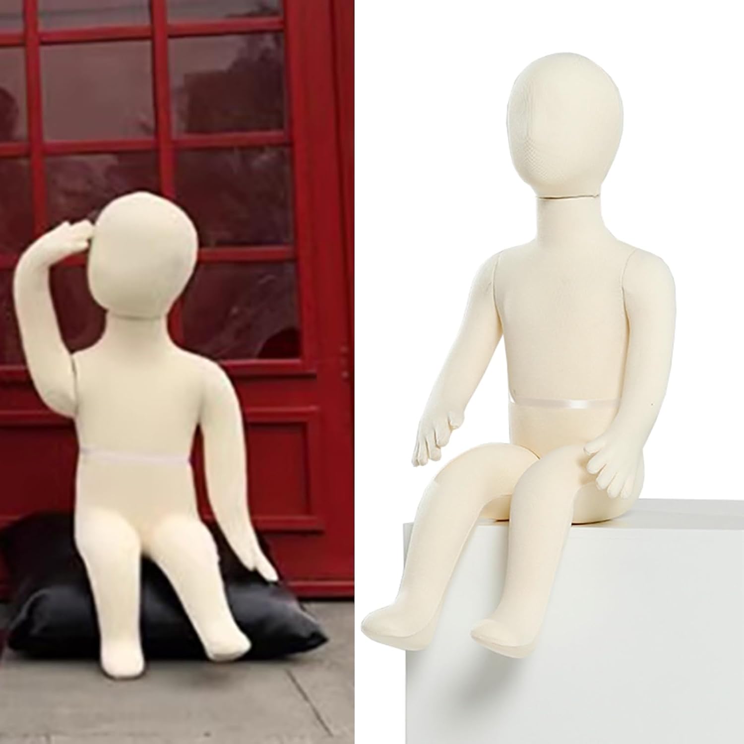 Pinnable Child Mannequin with Rotating Head for Clothing Display and ...