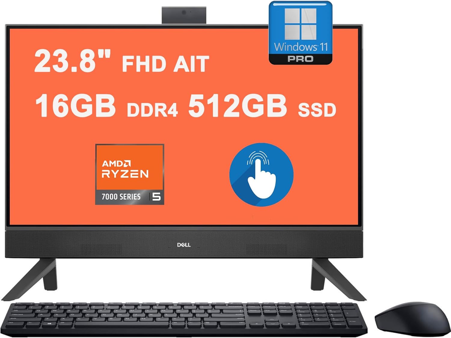 Dell Inspiron 5415 24 All-in-One Desktop | 23.8" FHD AIT Touchscreen ...