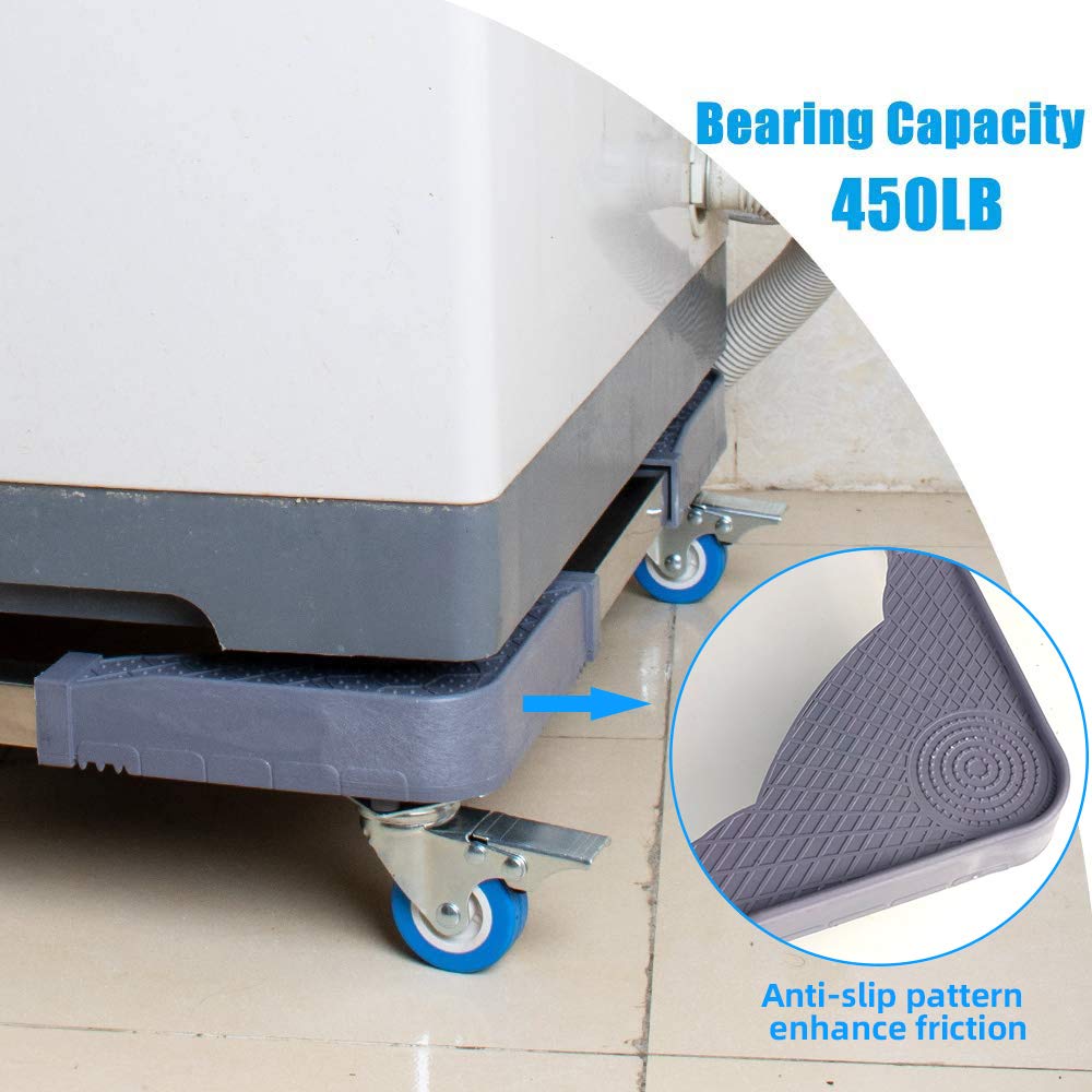 Washing Machine Stand with 4 Swivel Wheels Feet - Adjustable Washer ...