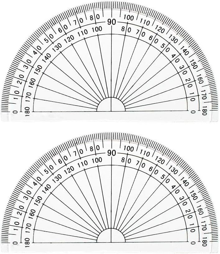 Amazon.com : TAOSHENG 4-Inch 180 Degrees Plastic Protractor, 10cm ...