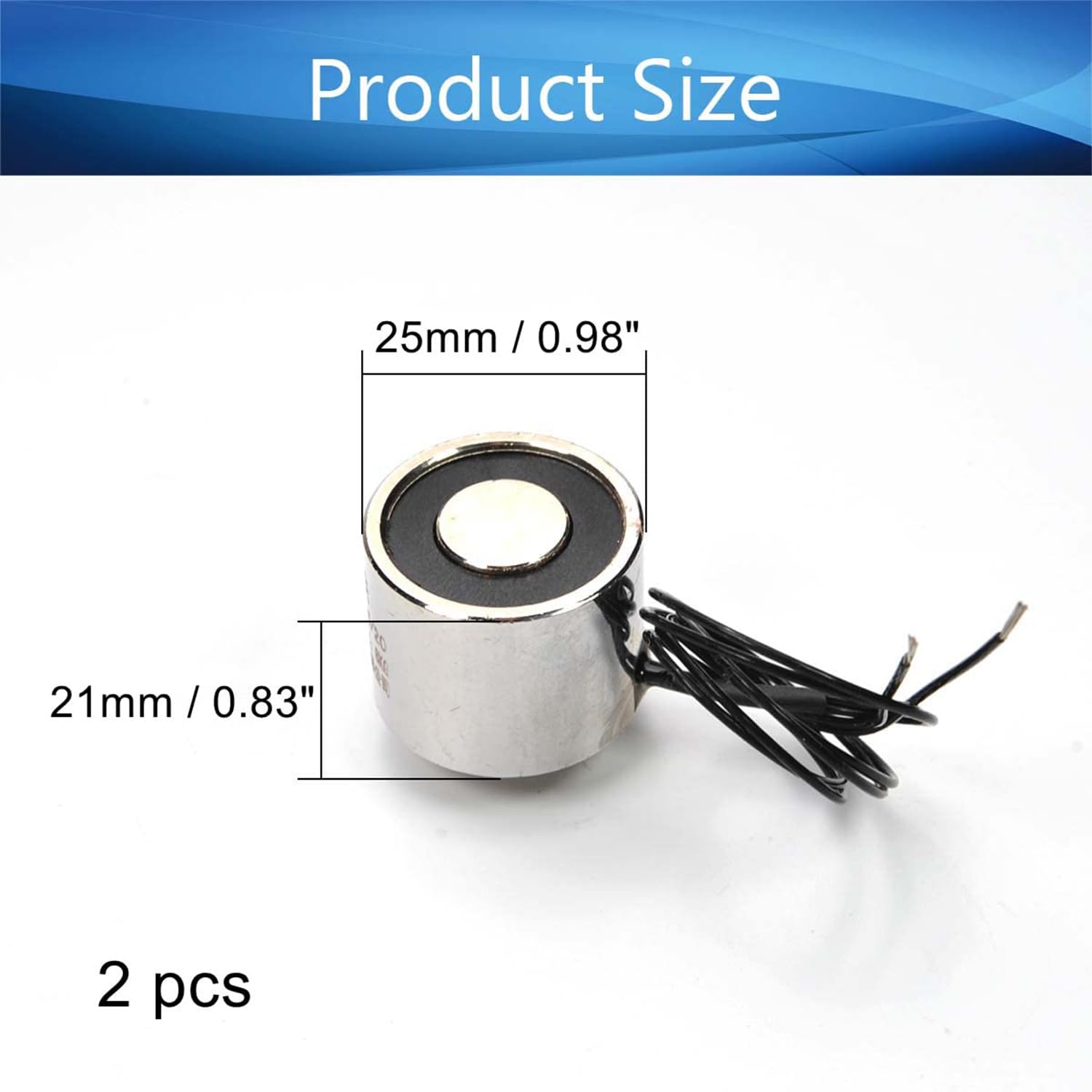 Snapklik.com : 2Pcs DC 24V 8Kg Electric Lifting Magnet Electromagnet ...