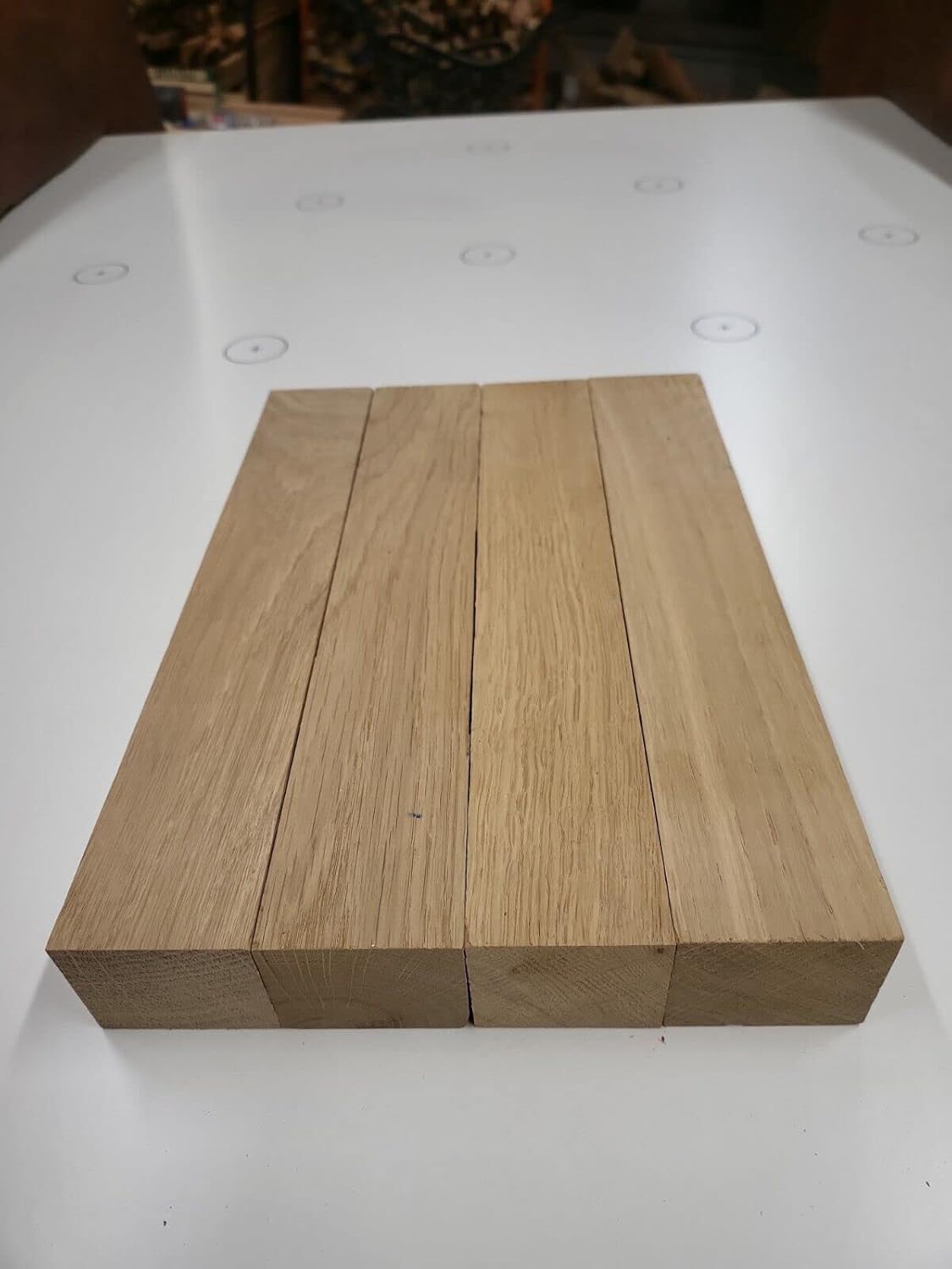 4 Solid Oak Hardwood Timber Offcuts. Chunky Blanks. 300mm x 45mm x 50mm ...