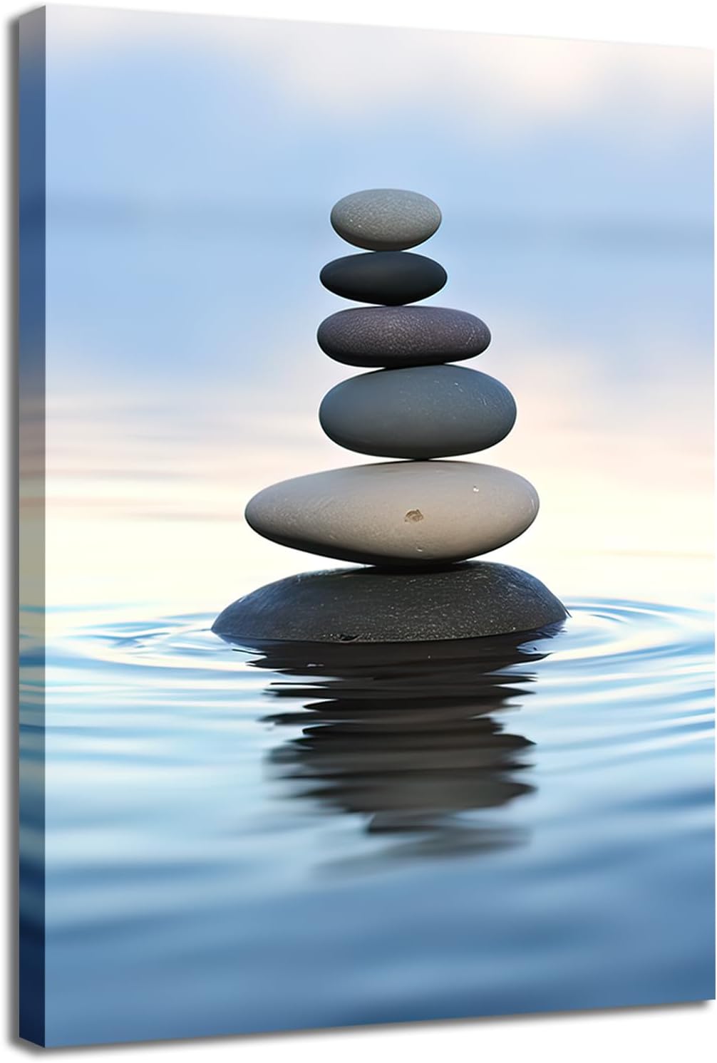 Amazon.com: GLOKAKA Zen Stones Balance Canvas Wall Art Pebbles Stack in ...