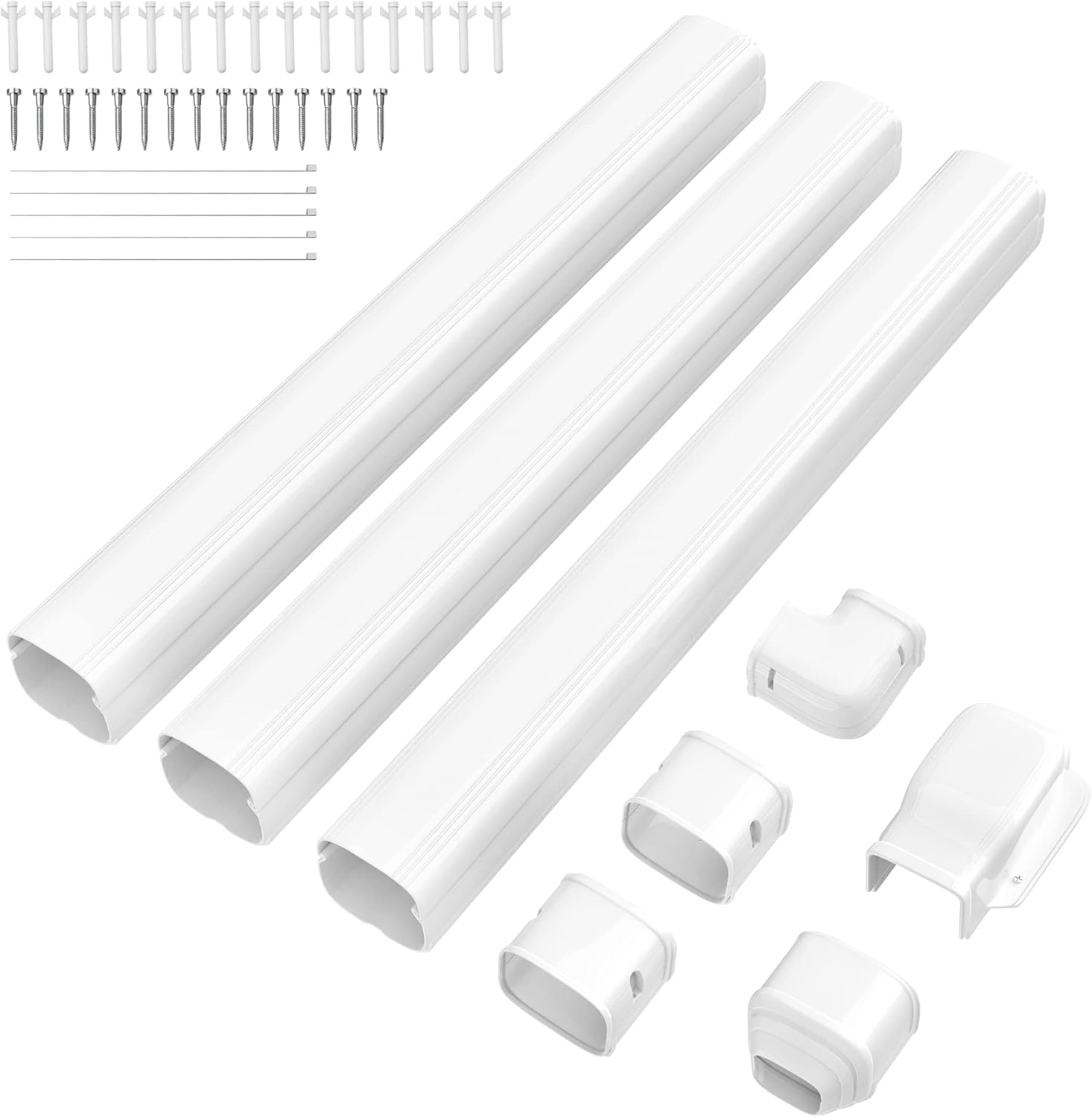Amazon.com: Plusluck Mini Split Line Set Cover 3inch 10.5Ft Decorative ...