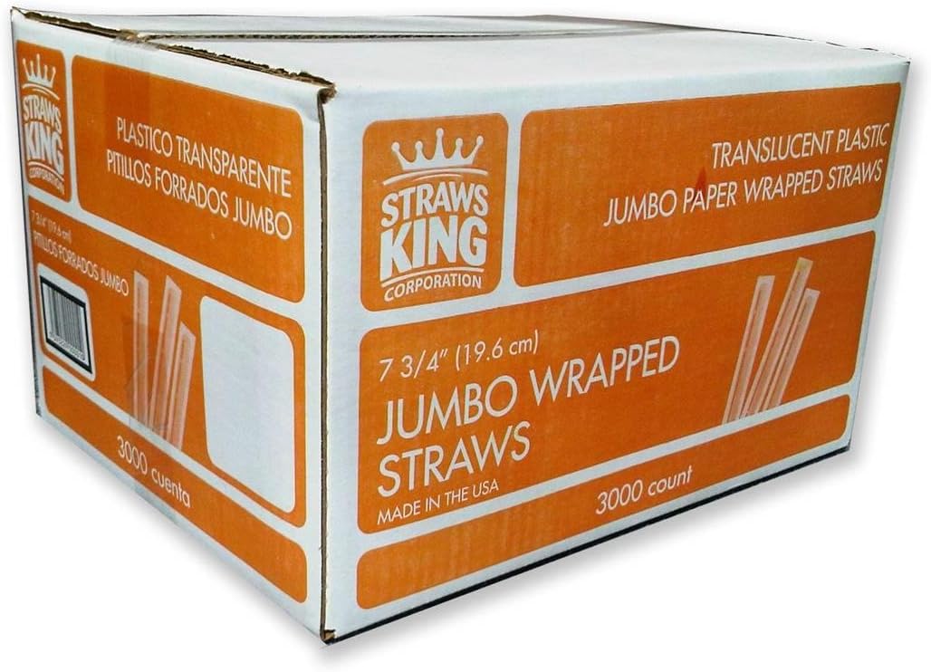 Amazon.com: Jumbo Paper Wrapped Straws 3000ct : Health & Household