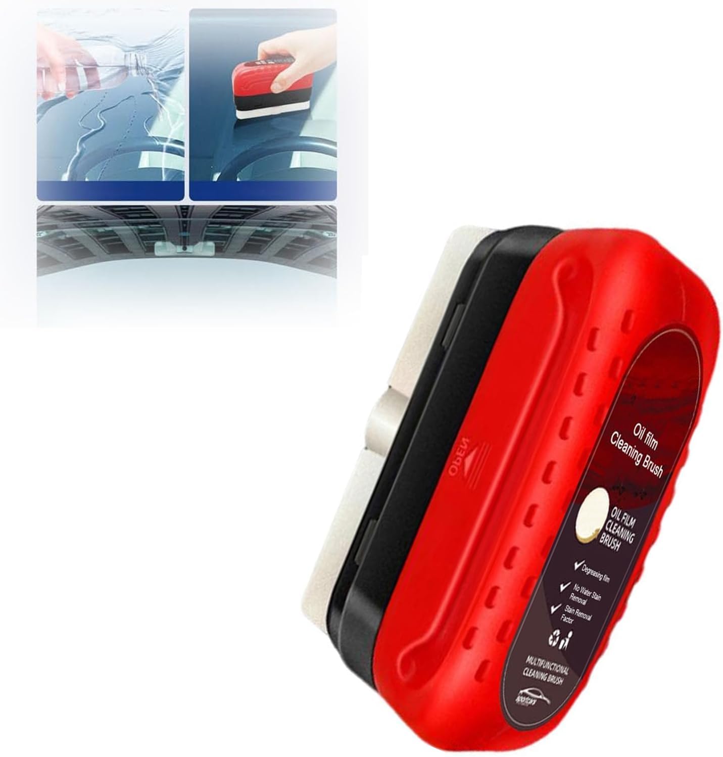 Amazon.com: Automotive Oil Film Cleaning Brush, Glass Cleaning Board ...