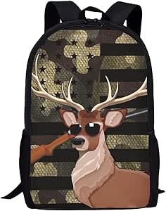 Amazon.com | SYtrade Cool Deer Bookbag for School Kids Boys Backpack ...