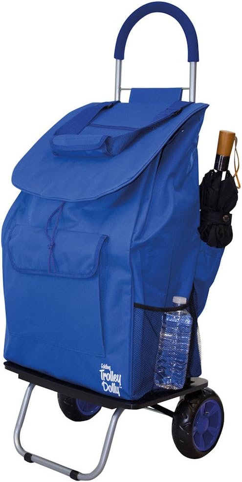 Bigger Trolley Dolly, Blue Shopping Grocery Foldable Cart : Amazon.ca: Home