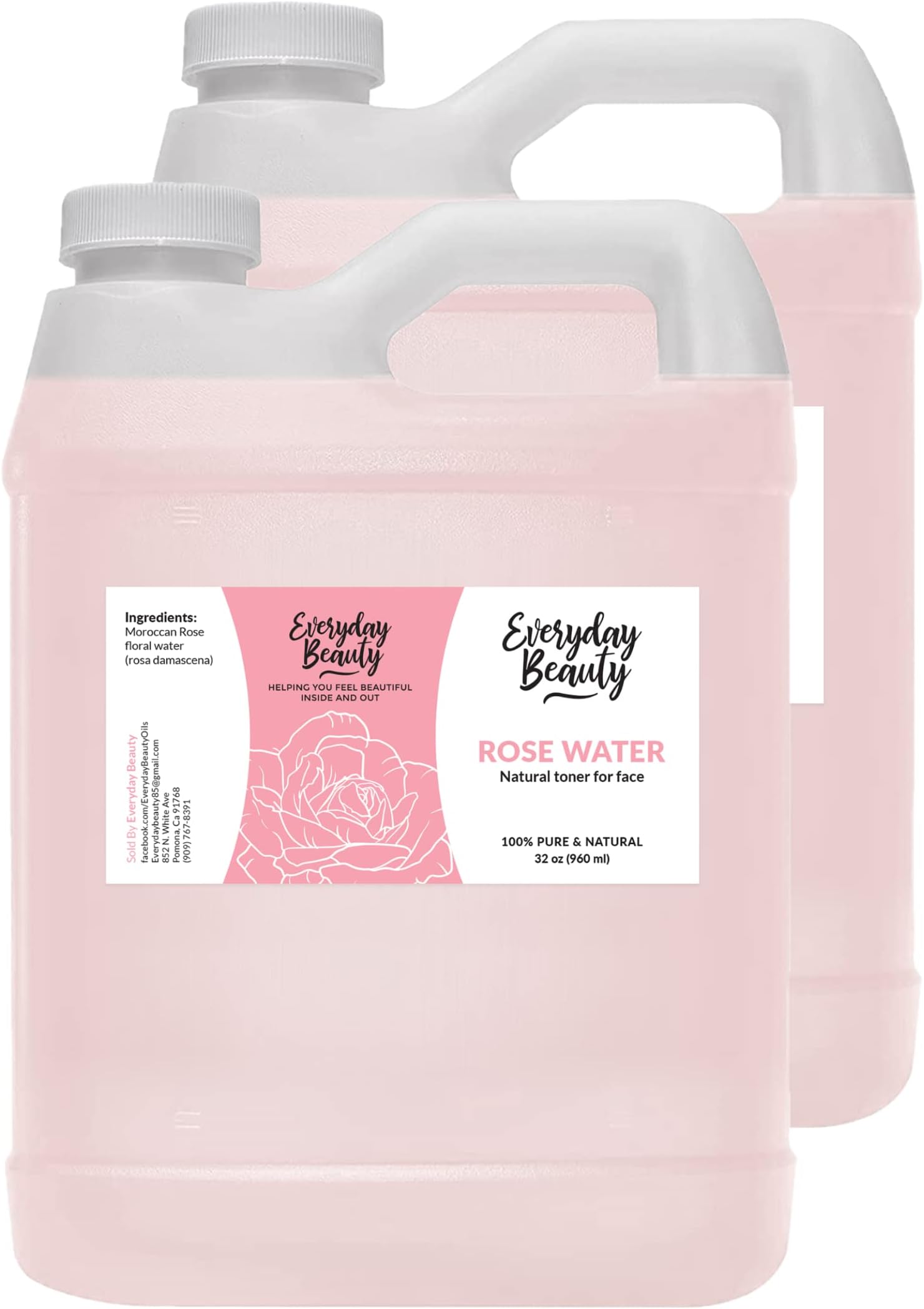 Amazon.com : Rose Water Toner for Face - USA Made with Natural ...