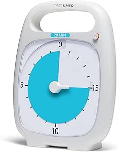 Time Timer PLUS 20 Minute Timer, 5-1/2 x 7 Inches, White : Buy Online ...
