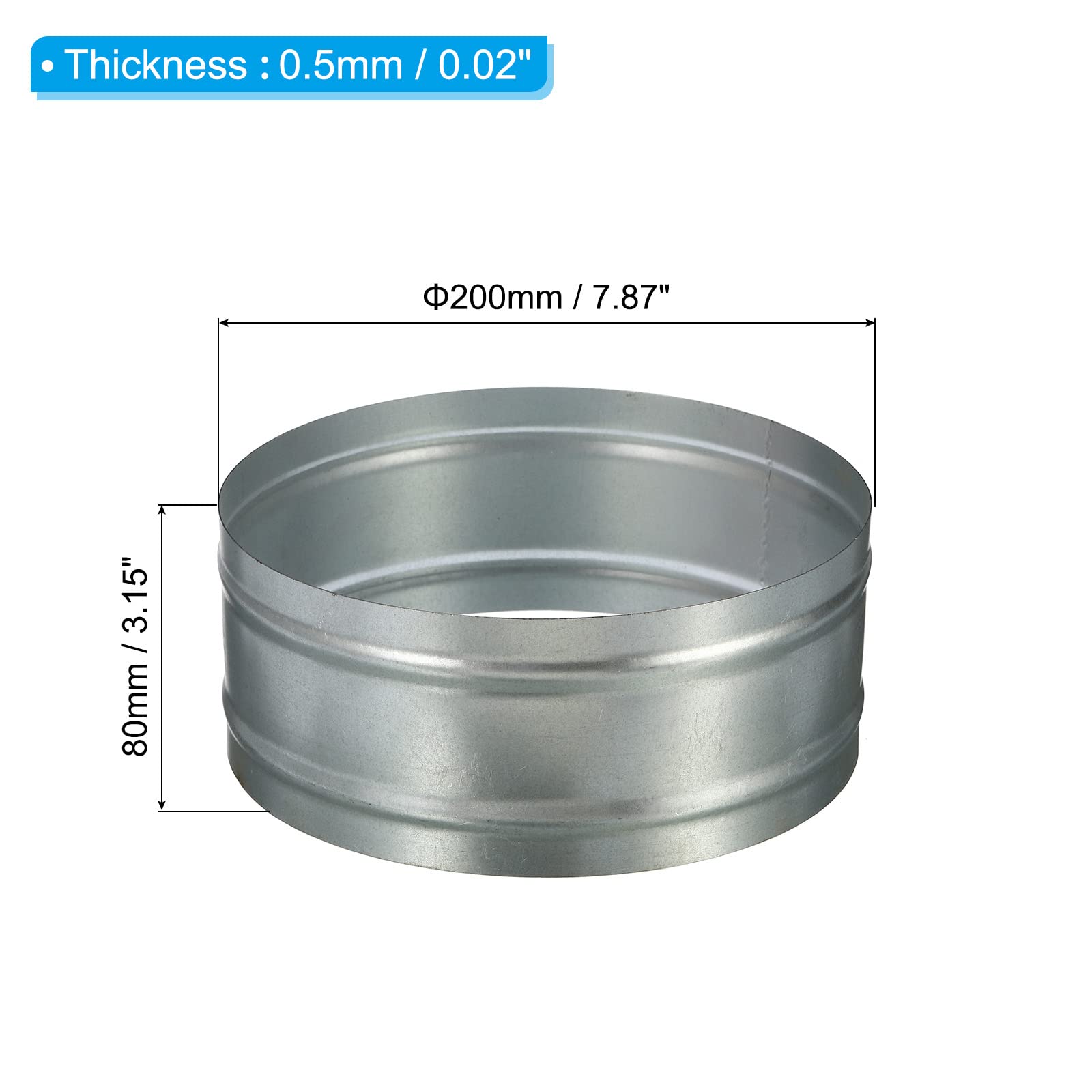 Snapklik.com : 8 Duct Connector, Metal Duct Coupling Vent Coupler Dryer ...