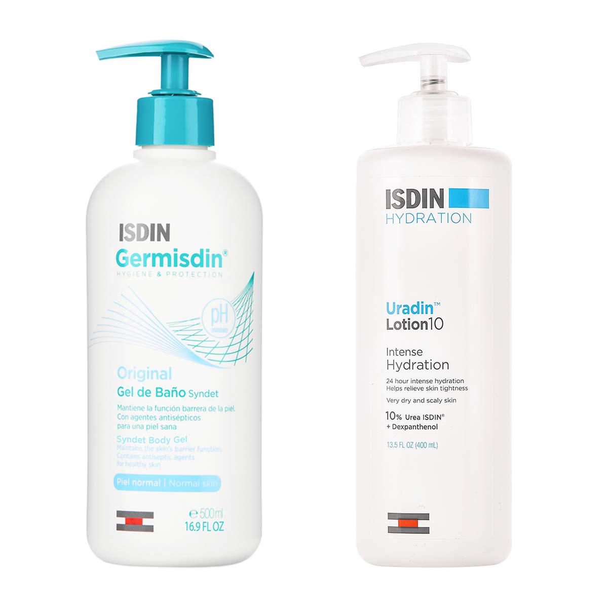 Amazon.com: ISDIN Body Care Essentials Bundle, Daily Cleansing & 24h ...