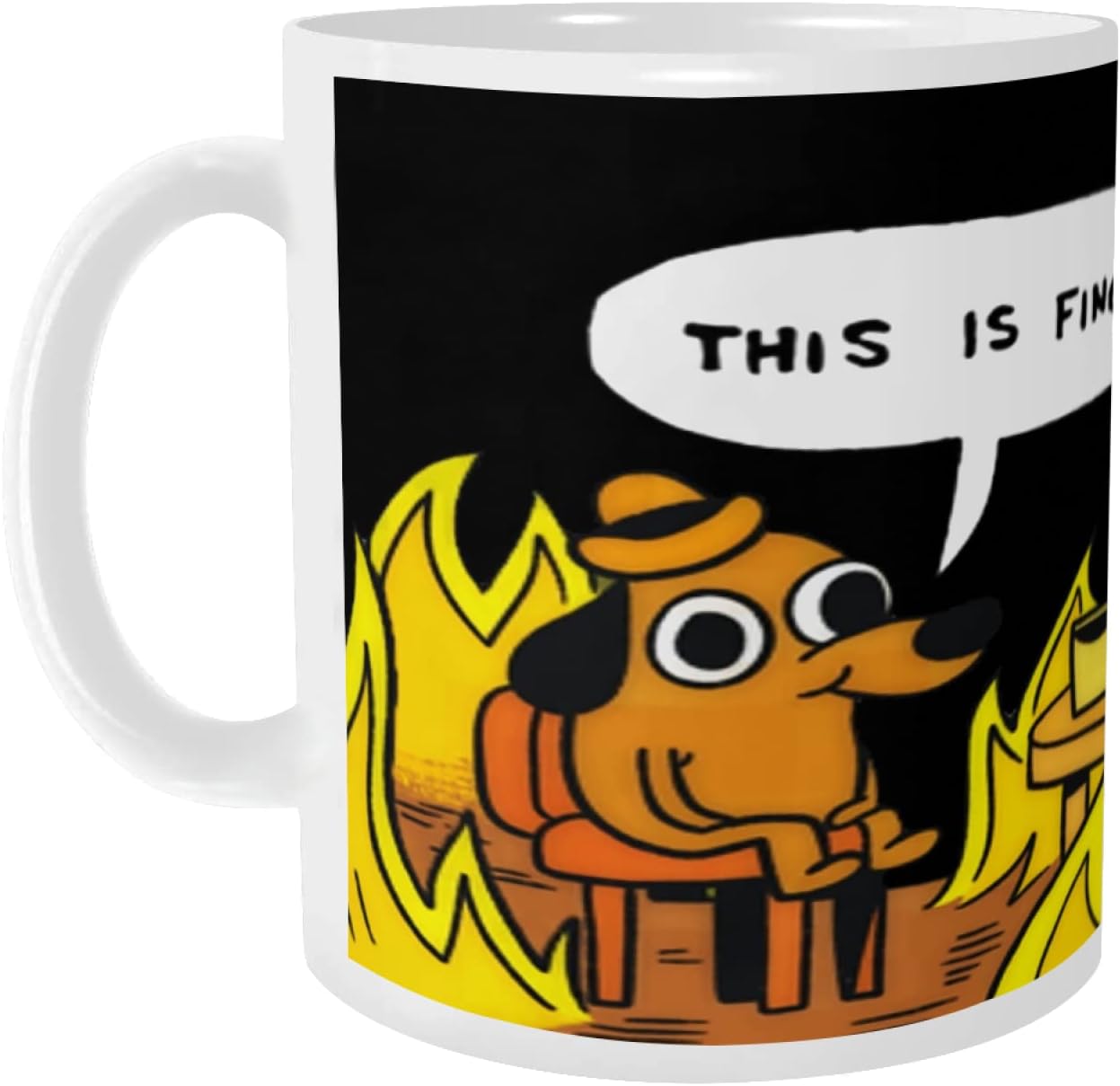 Amazon.com: This Is Fine - Dog Fire Meme Mug Funny Coffee Mugs Home ...
