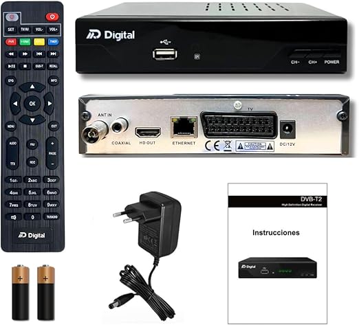 Decoder digitale terrestre 2024, decoder DVB-T2, Full HD DTT H265 ...