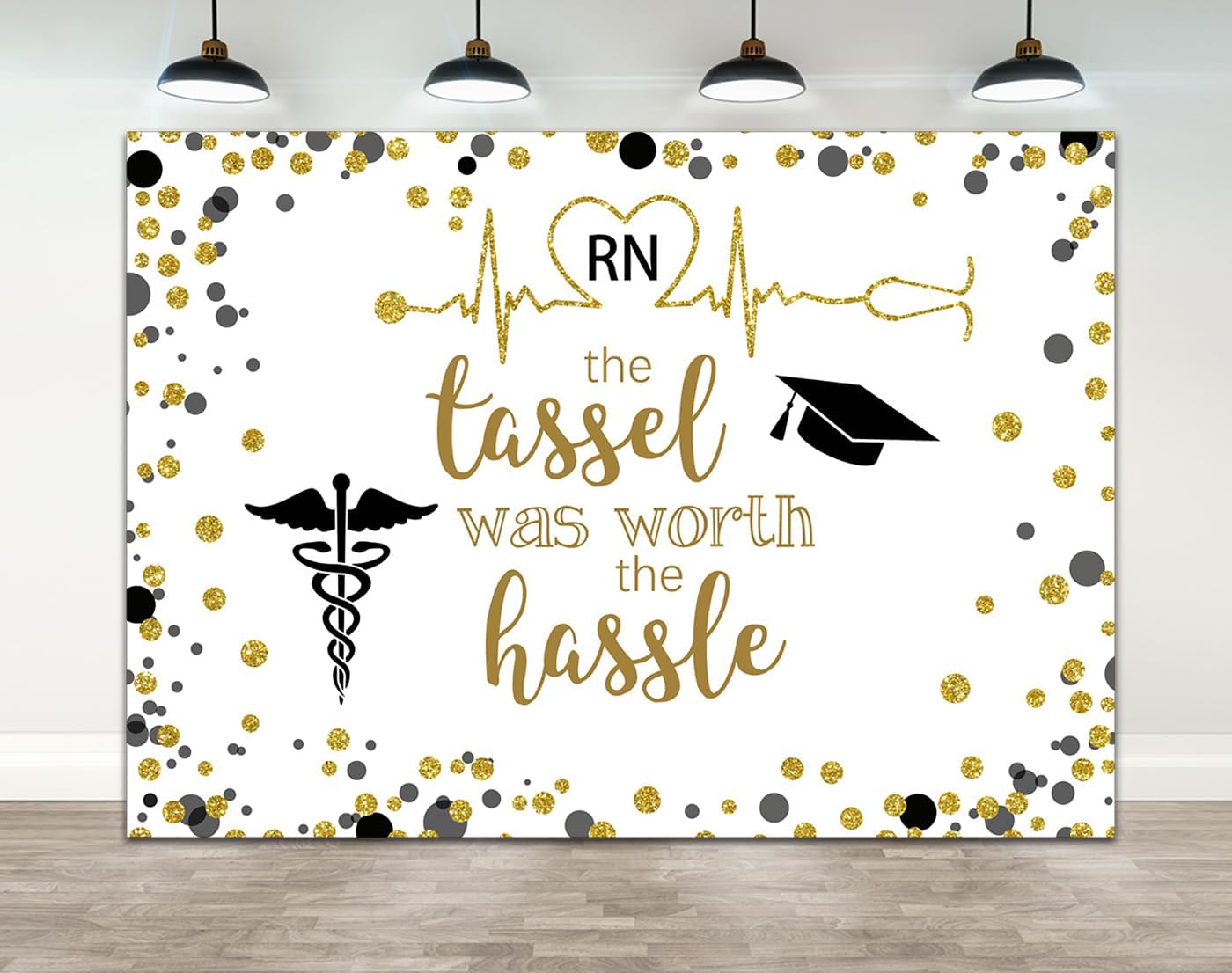 Amazon.com : Ticuenicoa 7×5ft Nurse Graduation Backdrop She Did It ...