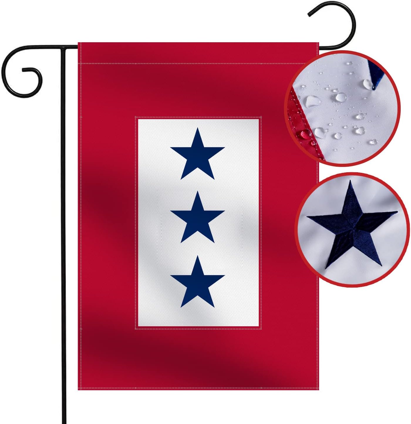 Amazon.com : Blue Star Flag For Military Family Deployment With Pole ...
