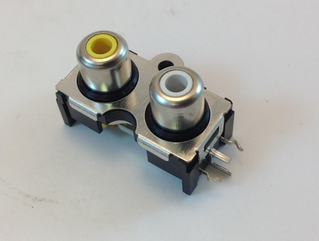Amazon.com: Dual RCA Audio Video Circuit Mount Panel Mount Yellow/White ...