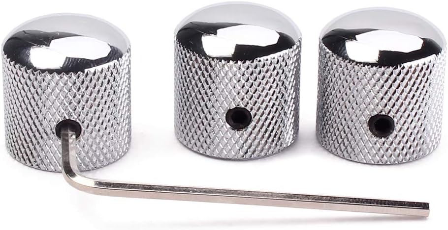 Amazon.com: QYYQ Electric Metal Guitar Knobs Volume Tone Control Knobs ...