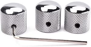 Amazon.com: Ogdni 3Pcs Metal Guitar Knobs Volume Tone Control Knobs ...