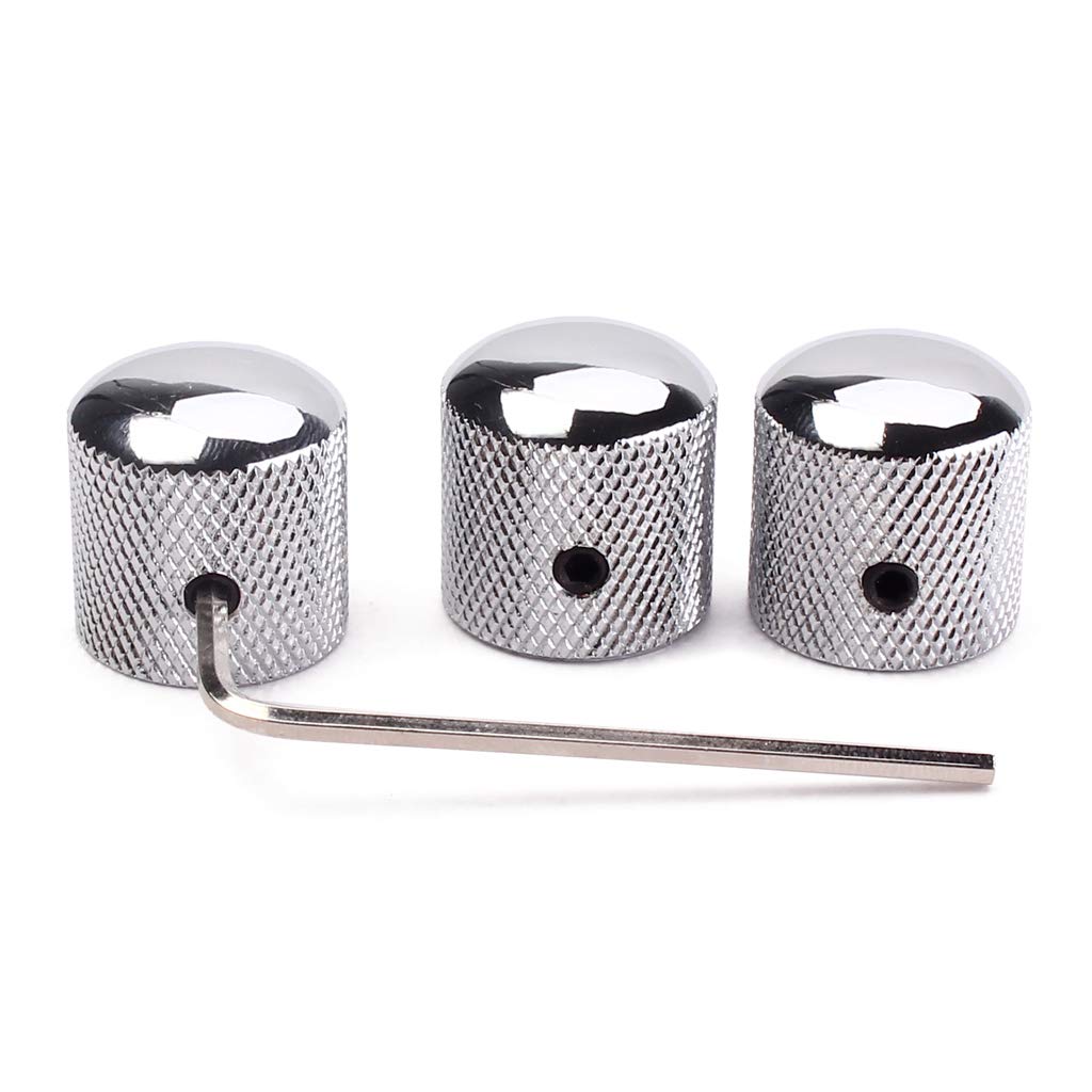 Amazon.com: QYYQ Electric Metal Guitar Knobs Volume Tone Control Knobs ...