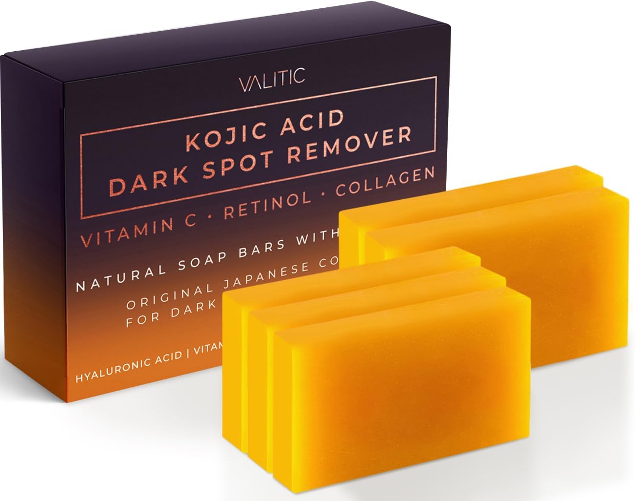 Amazon.com : VALITIC Kojic Acid Dark Spot Remover Soap Bars with ...