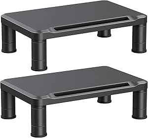 Amazon.com: Zimilar 2 Pack Monitor Stand, 3 Height Adjustable Monitor ...