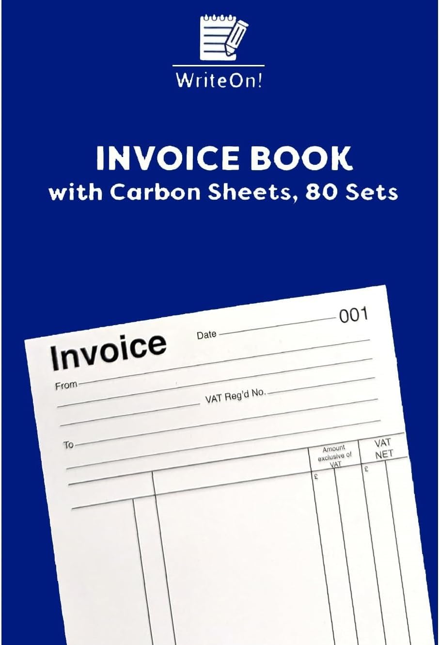Invoice Book with Carbon Sheet – A5 Full Size | 1-80 Pages | Duplicate ...