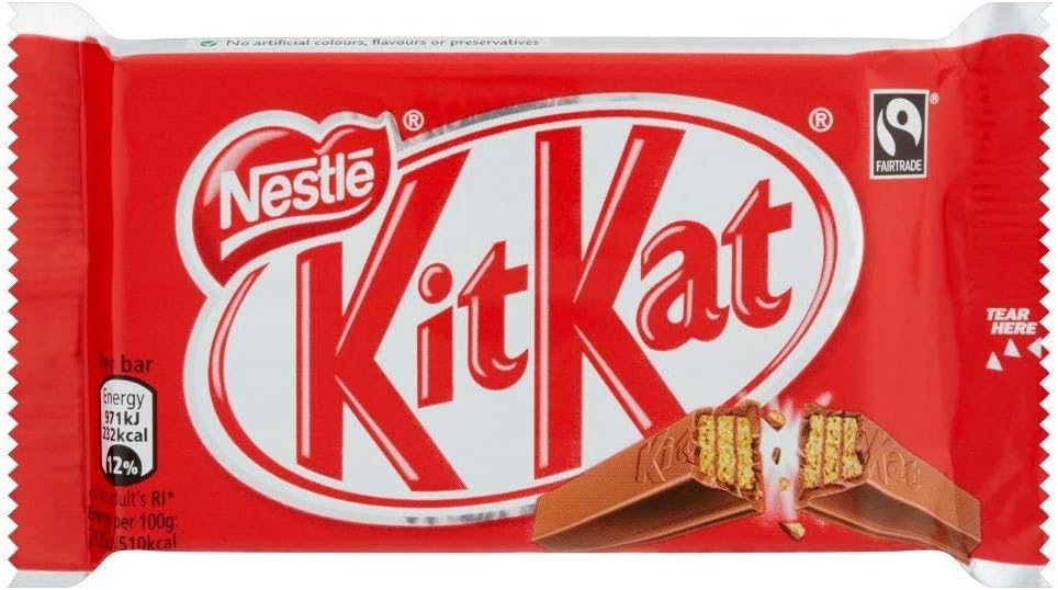 KitKat Original - 4 Lines of Milk Chocolate Wafers - 12 x 45g Bars ...