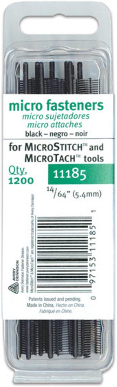 Amazon.com: Micro Stitch Fastener Refills 5.4mm Black- 14/64 Inch 1200/pkg