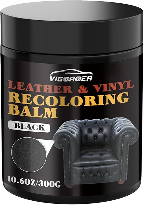 Amazon.com: Leather Recoloring Balm, Black Leather Dye for Vinyl ...
