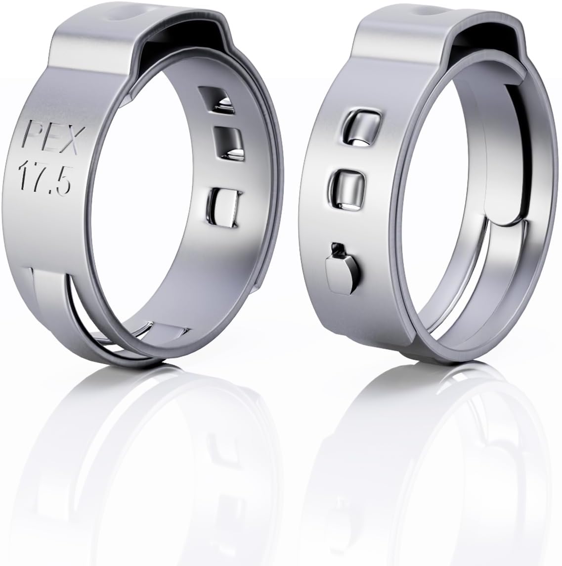 Bates- PEX Cinch Clamp Rings, 3/8", 50 Pack, Stainless Steel, Pex ...