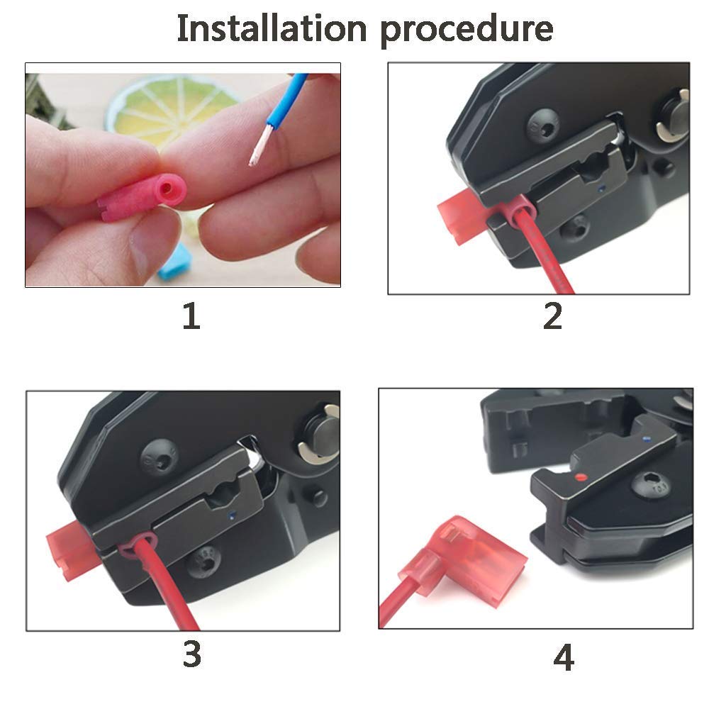 Snapklik.com : 120PCS Nylon Insulated Flag Spade Quick Disconnects ...