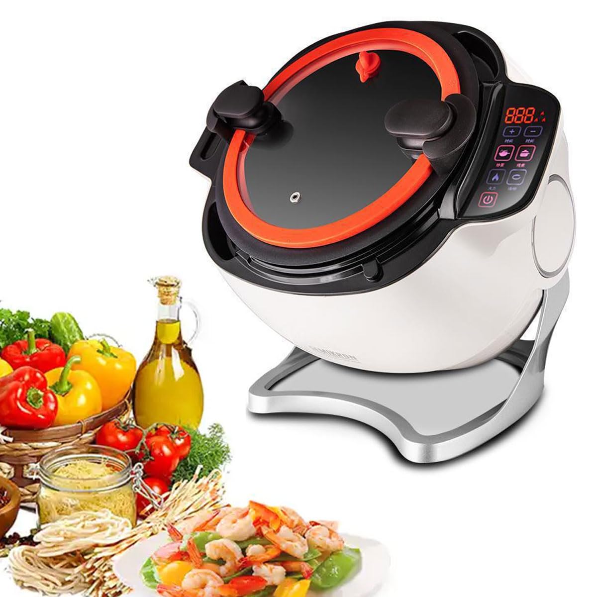 Amazon.com: 2000W Automatic Cooking Machine, 360 ° Automatic Rotation ...